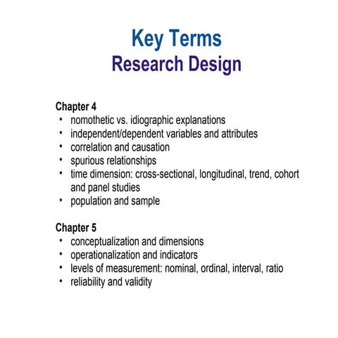 intro: research methods key terms | PPT