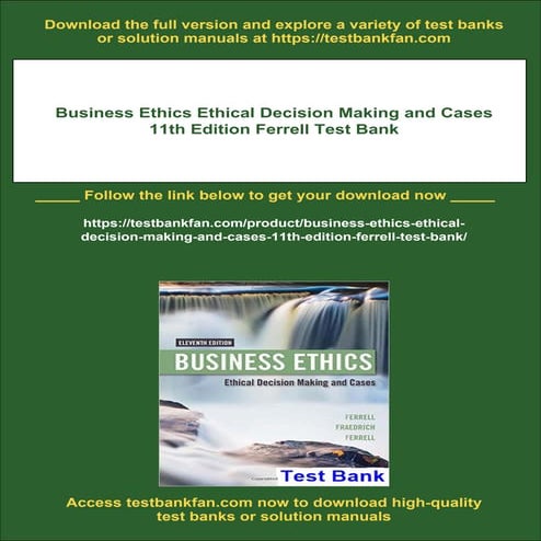 Business Ethics Ethical Decision Making and Cases 11th Edition Ferrell ...