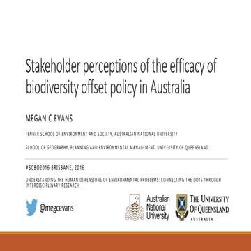 Travis Peake Biodiversity Offsets Presentation July 2015 | PDF