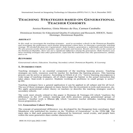 Teaching Strategies based on Generational Teacher Cohorts | PDF