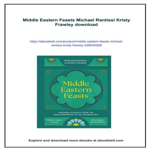 Middle Eastern Feasts Michael Rantissi Kristy Frawley | PDF