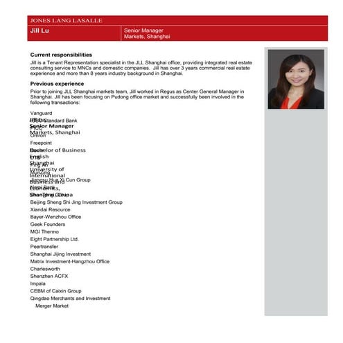 Jill Lu CV | PDF