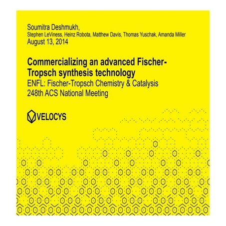 Velocys ppt140813_ENFL-ACS_2014 | PDF