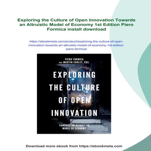 Exploring the Culture of Open Innovation Towards an Altruistic Model of ...