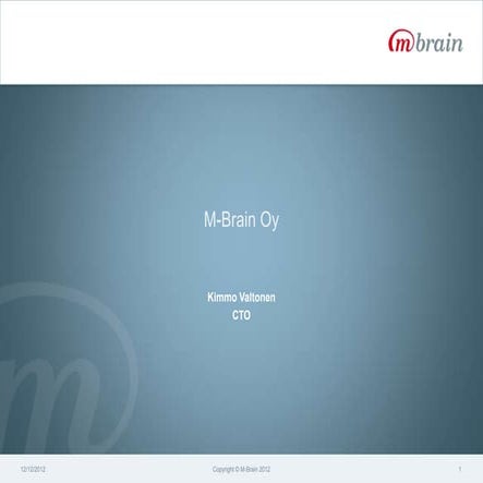 Case: M-Brain - Measured and Mangaged Innovation | PPTX