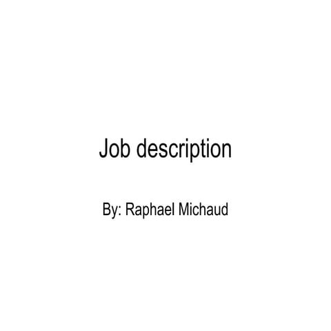 Job desc | PPT