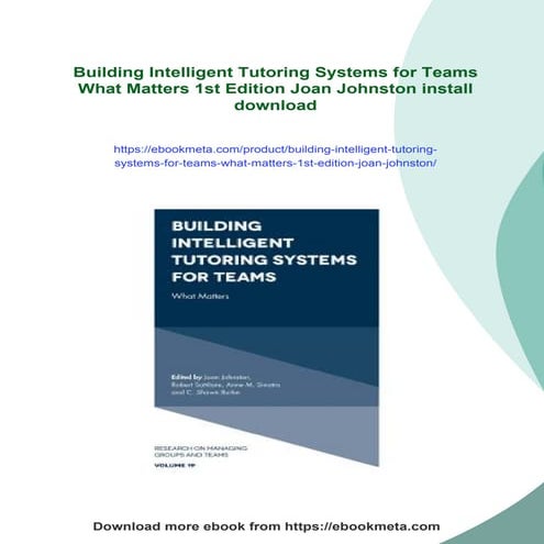 Building Intelligent Tutoring Systems for Teams What Matters 1st ...