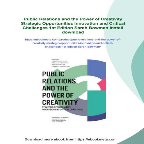 Public Relations and the Power of Creativity Strategic Opportunities ...