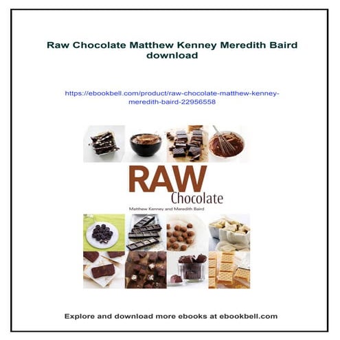 Raw Chocolate Matthew Kenney Meredith Baird | PDF