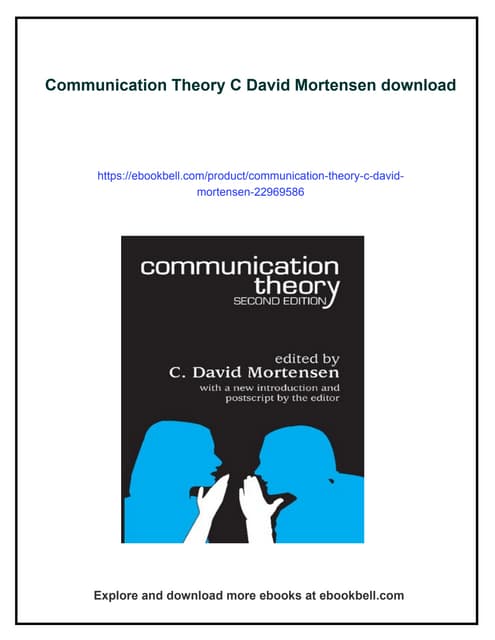 seven traditions of communication theory | PDF