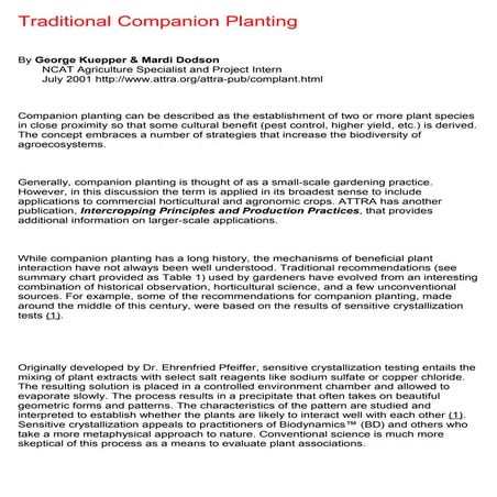 Companion planting | DOC