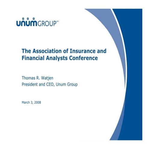 unum group Updated_AIFA-Watjen | PPT