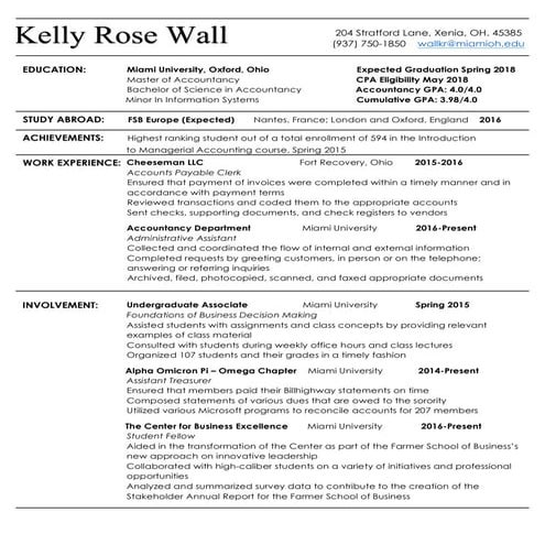 Kelly Wall-Resume 2016 copy | PDF