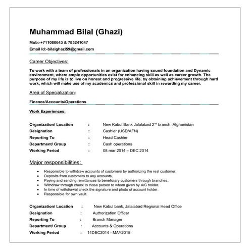 bilal cv | DOC