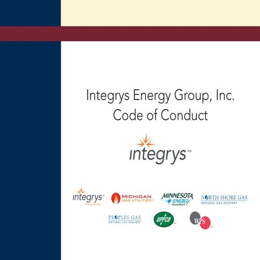 integrys governance codeofconduct | PDF