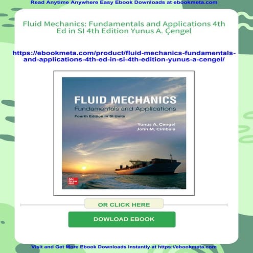 Fluid Mechanics: Fundamentals and Applications 4th Ed in SI 4th Edition ...