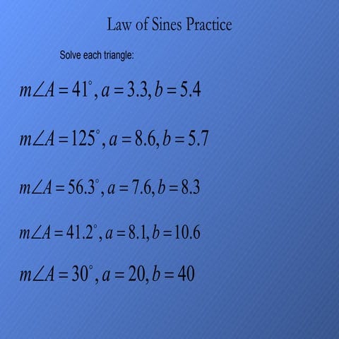 1.15.08 Law Of Sines Practice Upload | PPT