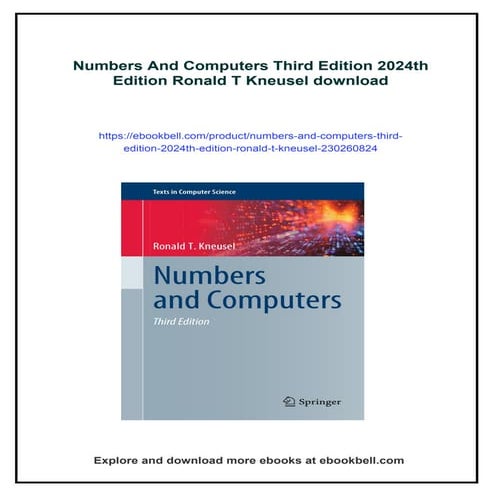 Numbers And Computers Third Edition 2024th Edition Ronald T Kneusel | PDF