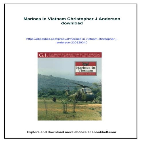 Marines In Vietnam Christopher J Anderson | PDF