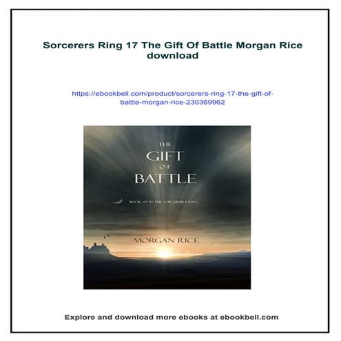 Sorcerers Ring 17 The Gift Of Battle Morgan Rice | PDF