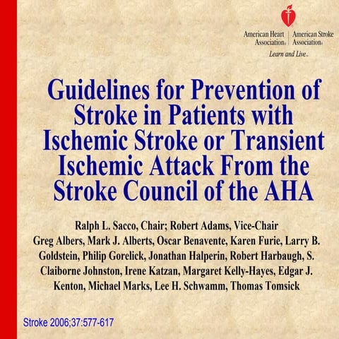 Guidelines for prevention of stroke Guidelines for prevention of stroke ...