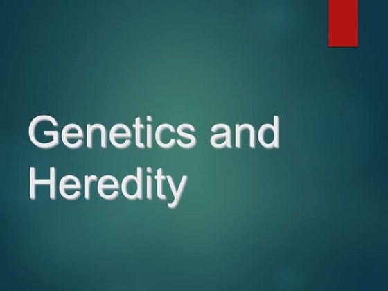 Patterns Of Inheritance Ppt