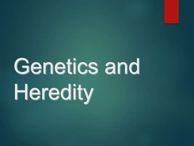 GENETICS 9 science 9 grade 9 curriculum.pptx | Genetics | Science