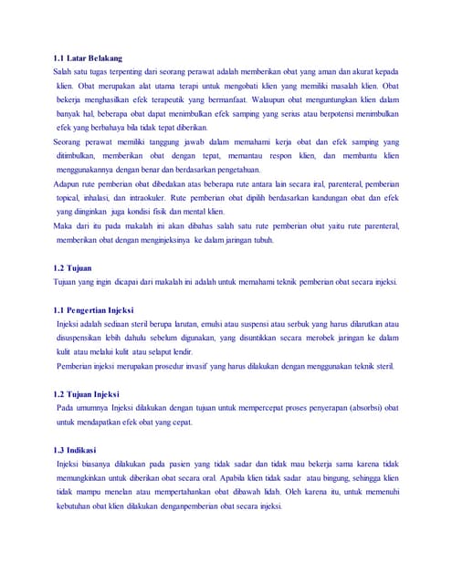 Macam2 dan cara penyuntikan | DOCX