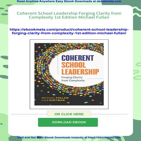 Coherent School Leadership Forging Clarity from Complexity 1st Edition ...