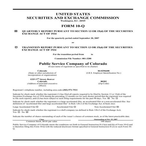 xcel energy PSCo_10Q_Q32008 | PDF