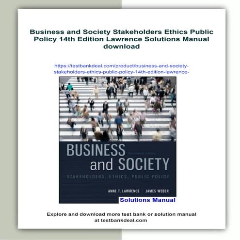 Business and Society Stakeholders Ethics Public Policy 14th Edition ...