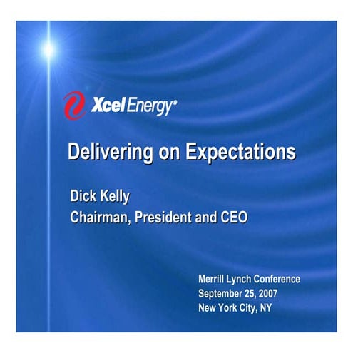 xcel energy 9_8888LehmanConfPresentation952007SEC | PDF