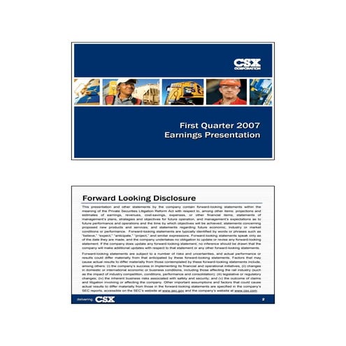 csx Q1_2007 | PDF