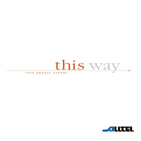 alltel 1999AR | PDF | Telecommunications Industry | Industries