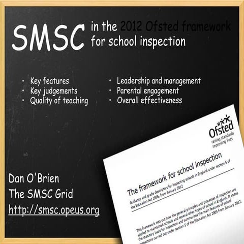 SMSC in the 2012 Ofsted framework for school inspection | PPT ...
