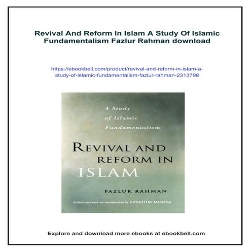 Revival And Reform In Islam A Study Of Islamic Fundamentalism Fazlur Rahman | PDF
