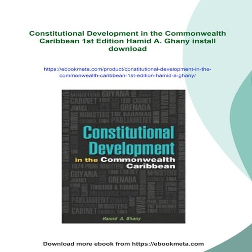 Constitutional Development in the Commonwealth Caribbean 1st Edition Hamid A. Ghany | PDF