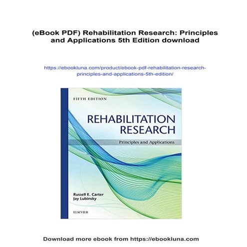 (eBook PDF) Rehabilitation Research: Principles and Applications 5th ...