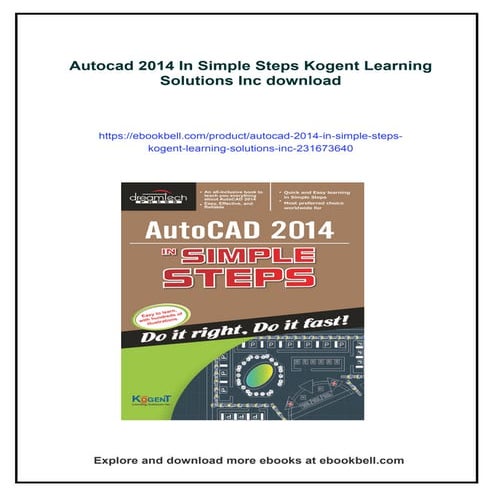 Autocad 2014 In Simple Steps Kogent Learning Solutions Inc | PDF