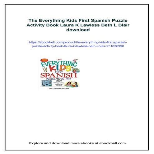 The Everything Kids First Spanish Puzzle Activity Book Laura K Lawless ...