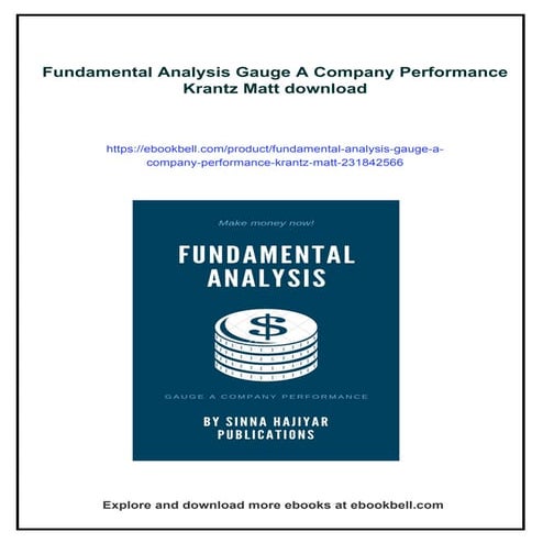 Fundamental Analysis Gauge A Company Performance Krantz Matt | PDF