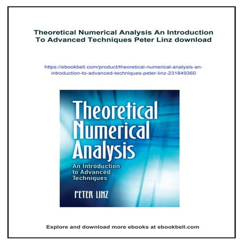 Theoretical Numerical Analysis An Introduction To Advanced Techniques Peter Linz | PDF