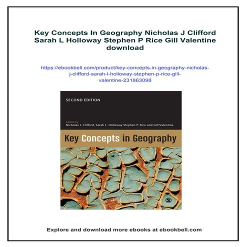 Key Concepts In Geography Nicholas J Clifford Sarah L Holloway Stephen ...