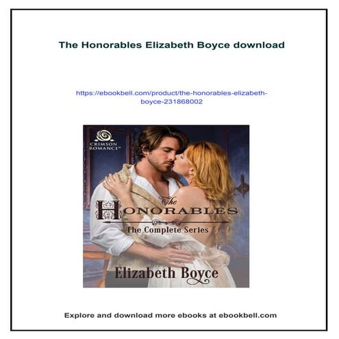 Download full ebook of The Honorables Elizabeth Boyce instant download ...