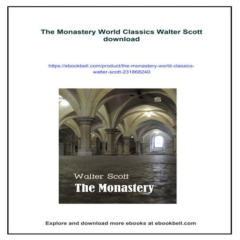 The Monastery World Classics Walter Scott | PDF
