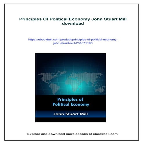 Principles Of Political Economy John Stuart Mill | PDF