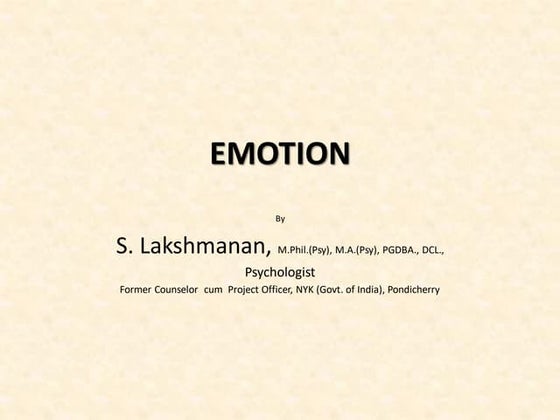 Emotion-Psychology | PPT