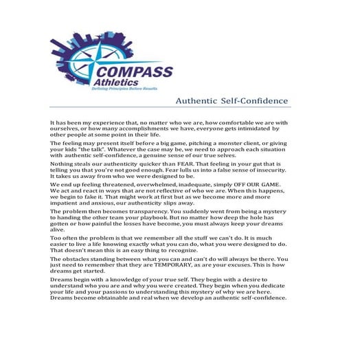 Authentic Self | DOCX