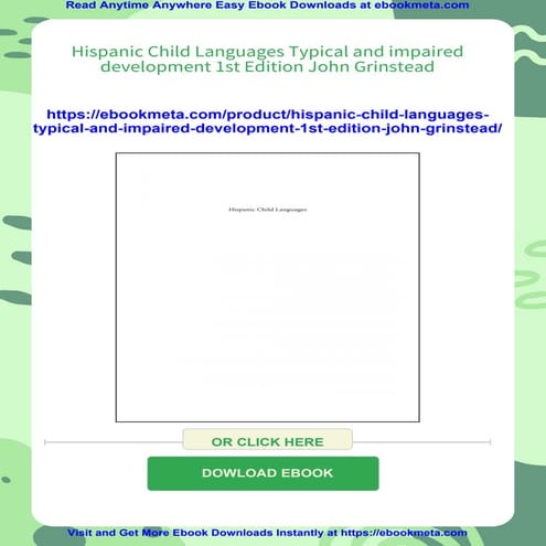 Hispanic Child Languages Typical and impaired development 1st Edition ...