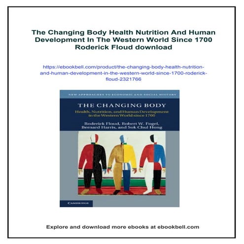 The Changing Body Health Nutrition And Human Development In The Western ...